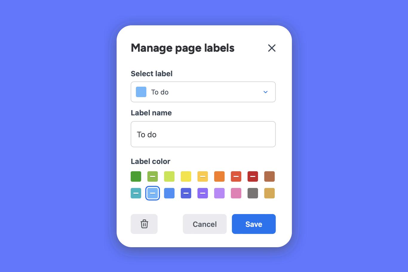 New Page Labels and Colors | Moqups Blog