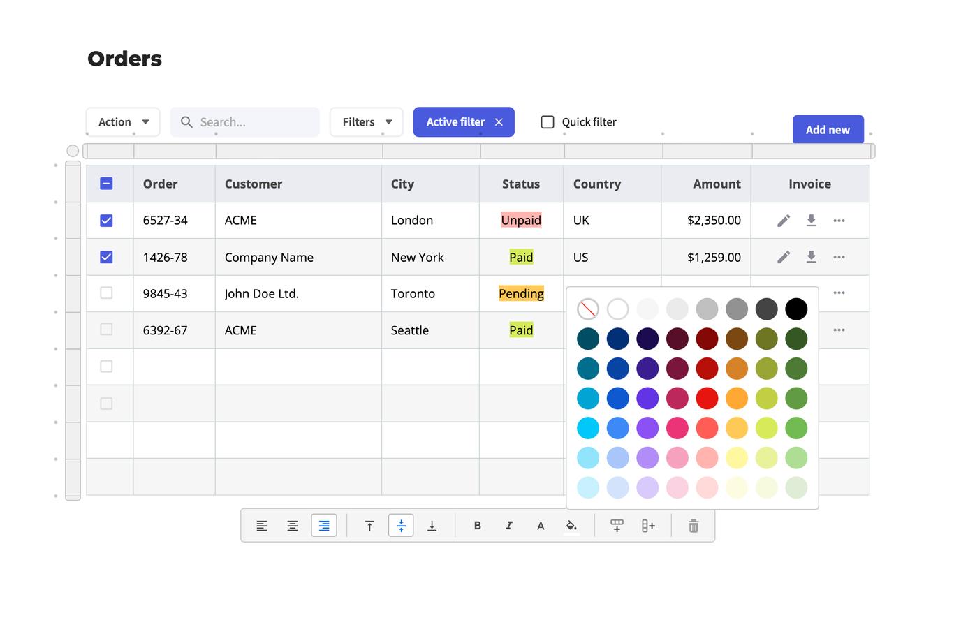 New Table Features and Functionality | Moqups Blog