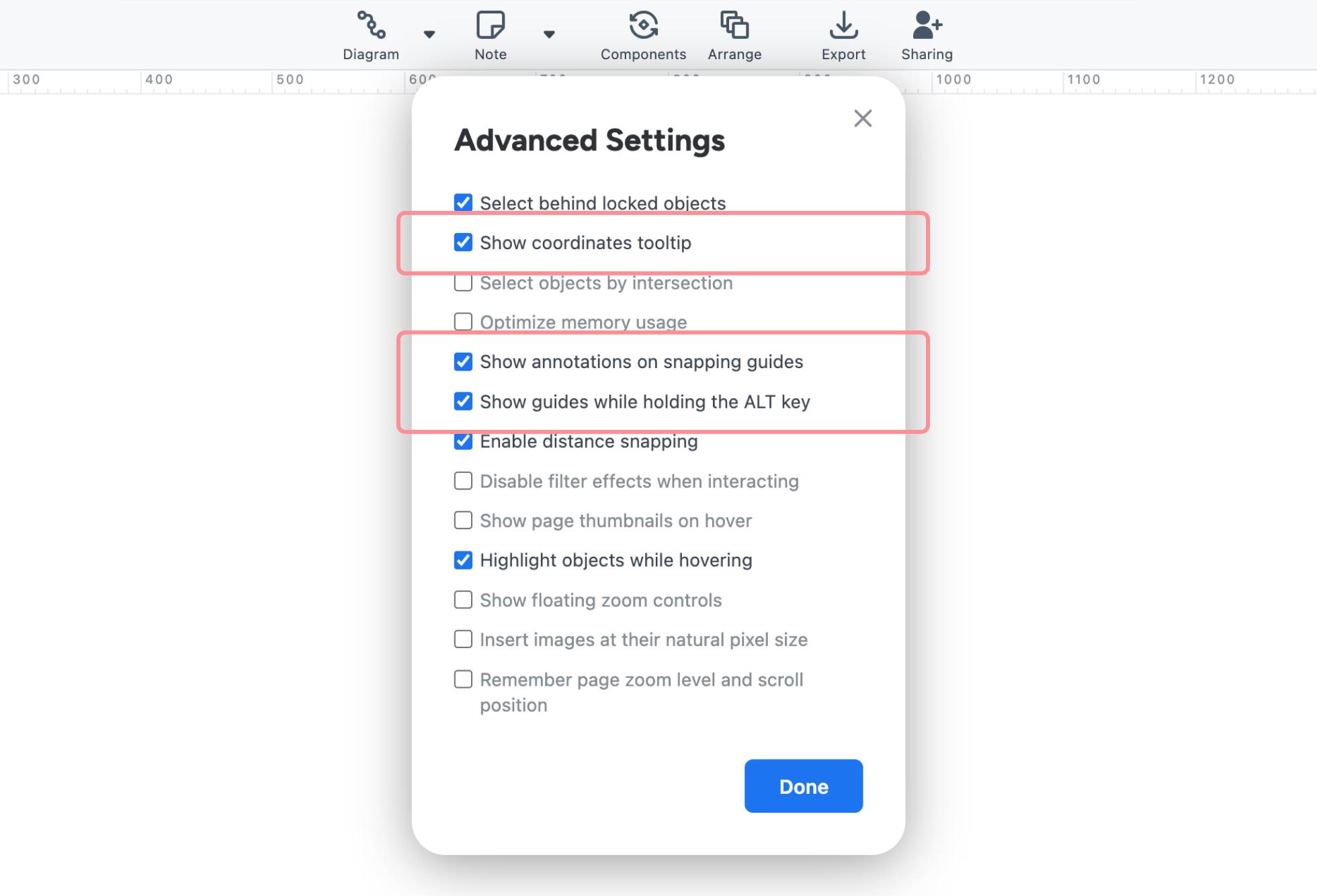Themes, rulers, guides and grids | Moqups Help Center