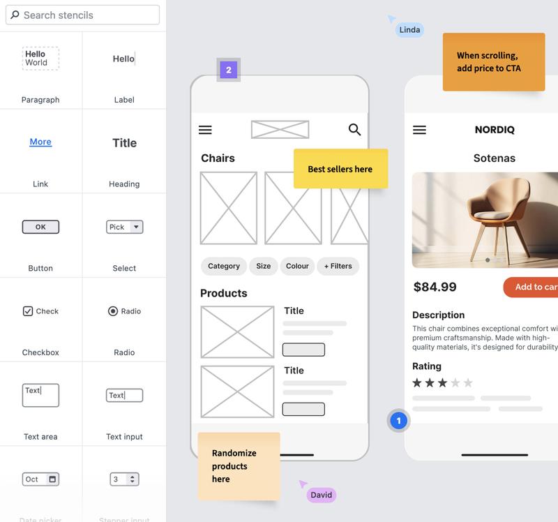 Easy Wireframe Tool For Your Whole Team