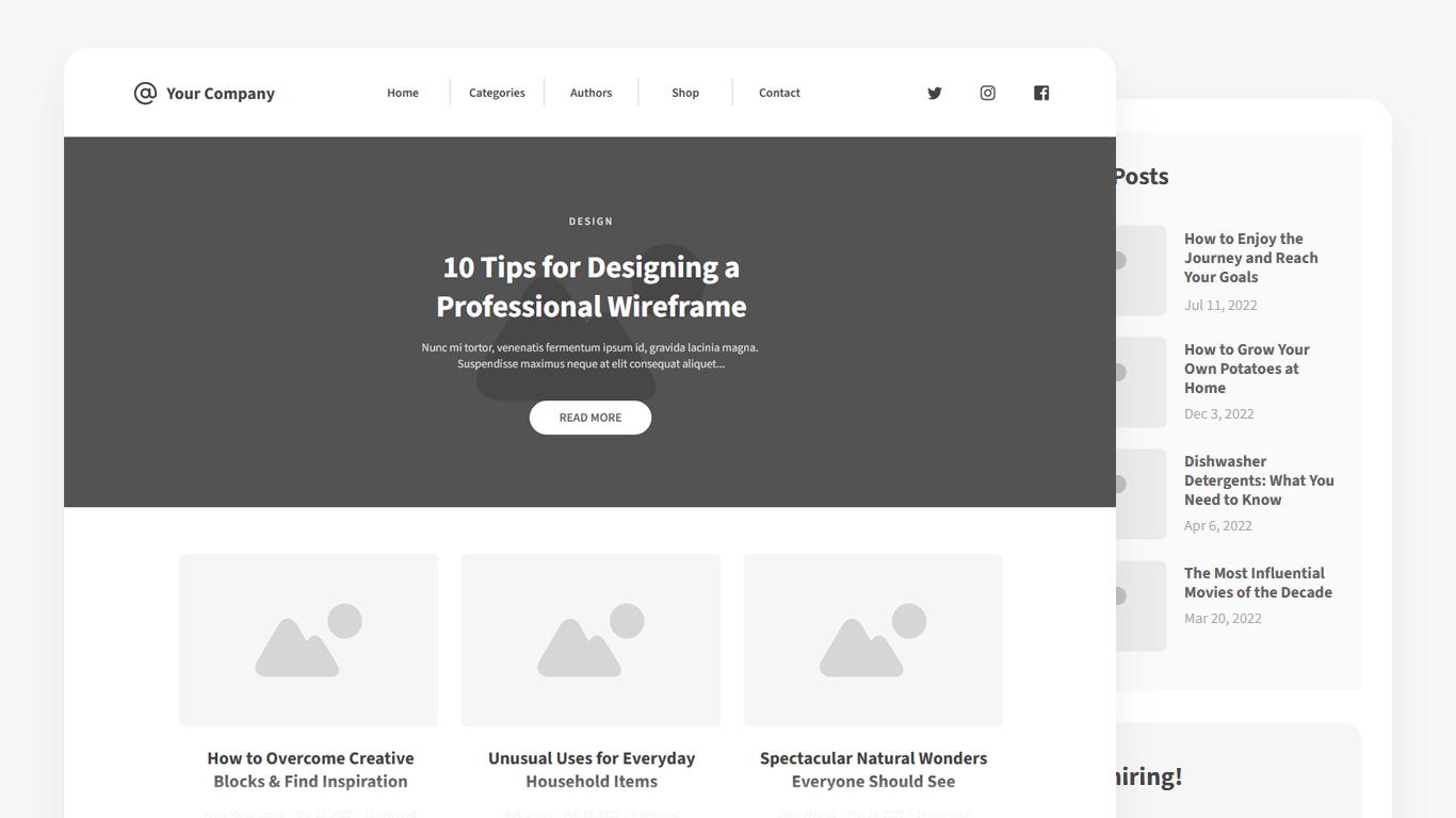 Free Wireframe Templates and Examples | Moqups