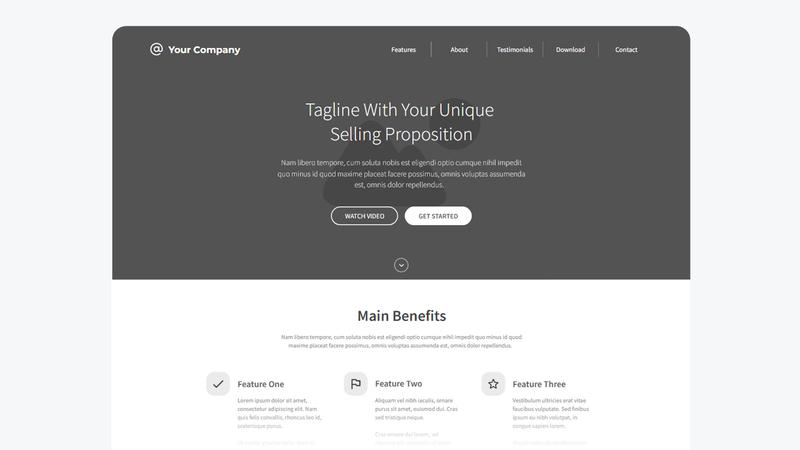 Landing Page Wireframe Template | Moqups