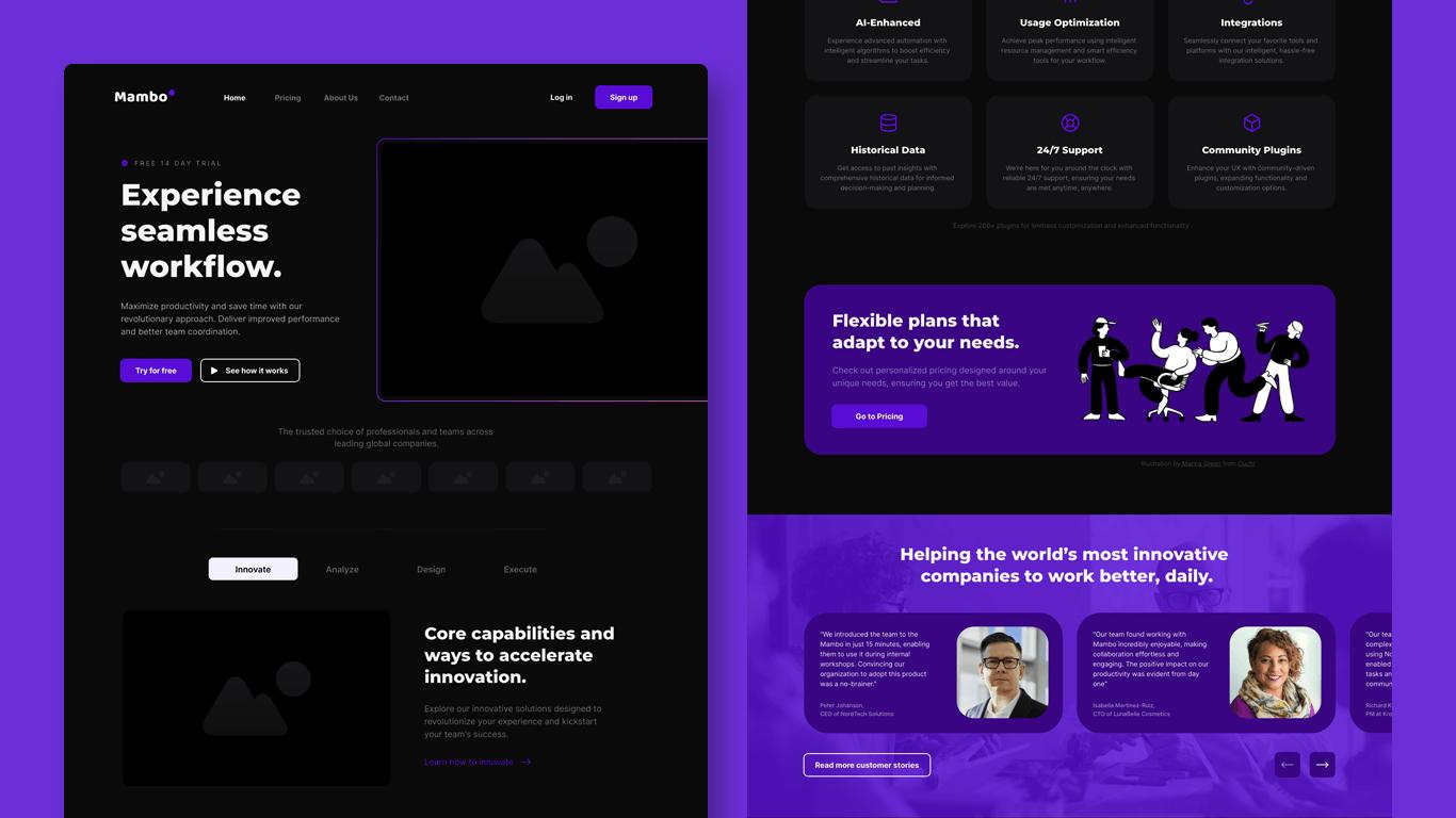 SaaS Website Wireframe Template | Moqups