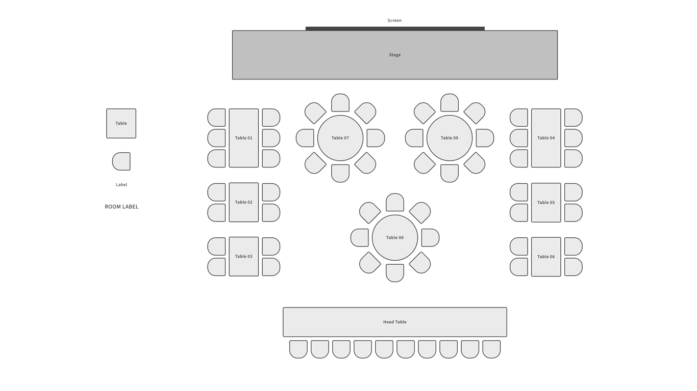 Event Planning Room Diagrams